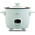 Dash DRCM200GBAQ04 Mini Rice Cooker with Keep Warm, 2 cup, Aqua ...