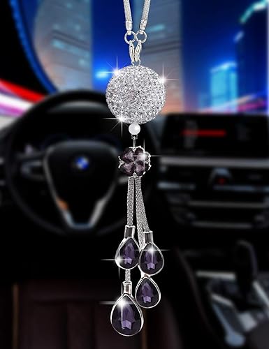 Bling Car Accessories for Women and Man,Cute Car Decor Bling Car Mirror ...