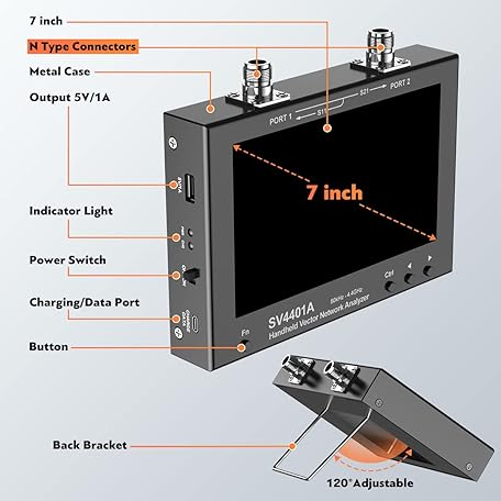 Mua SeeSii 7 Inch NanoVNA 50kHz-4.4GHz Vector Network Analyzer ...
