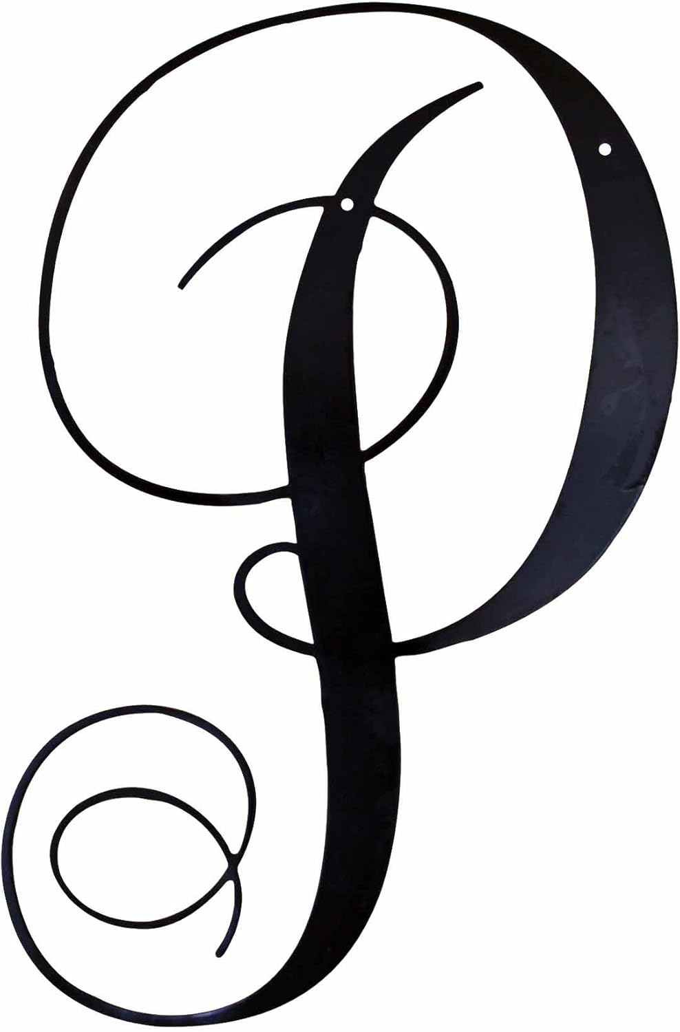 Amazon.com: 12 Inch Metal Script Letter "P" Door or Wall Hanging: Home ...