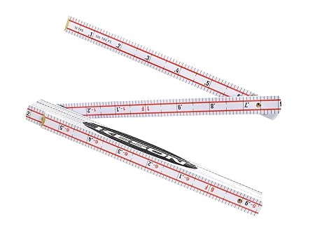 Keson WR1018 Folding Wood Ruler Tenths/English, 6-1/2-Foot ...