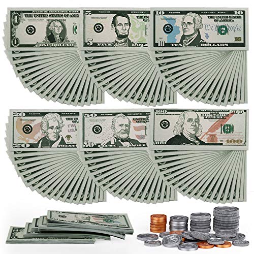 TAOPE 170 Pieces Play Money, Prop Money Full Print 2 Sided with Copy ...