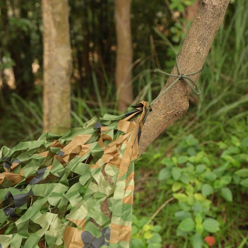 SecretRain 6.5ft x 10ft Woodland Camo Cover Camo Netting for Camping ...