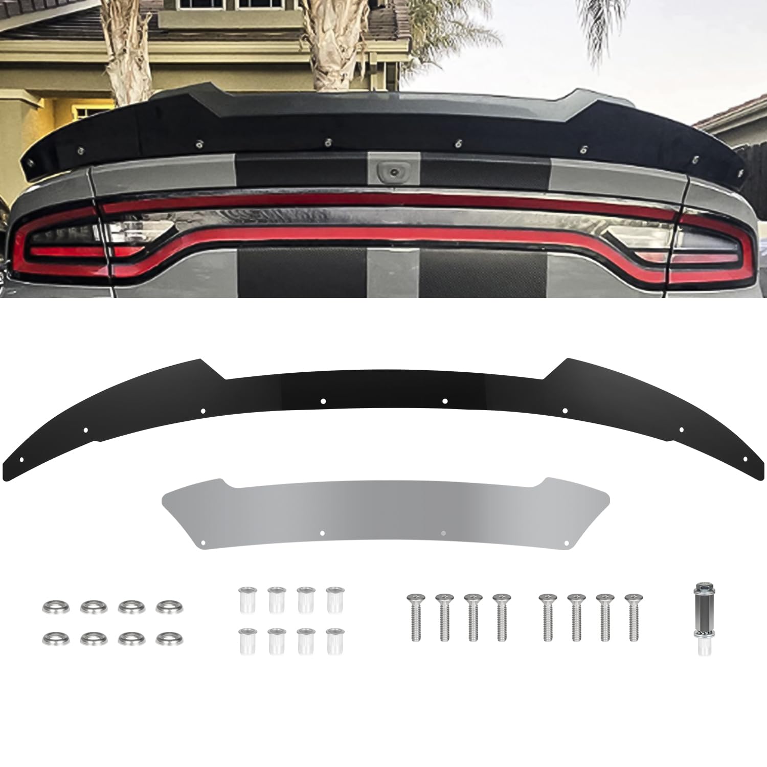 Venom V2 Wickerbill Spoiler for Dodge Charger 2015-2023 SRT Hellcat ...
