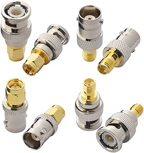 Amazon.com: SMA to BNC Kits 2 Set RF Coaxial Adapter Male Female Coax Connector 8 Pieces …: Home ...