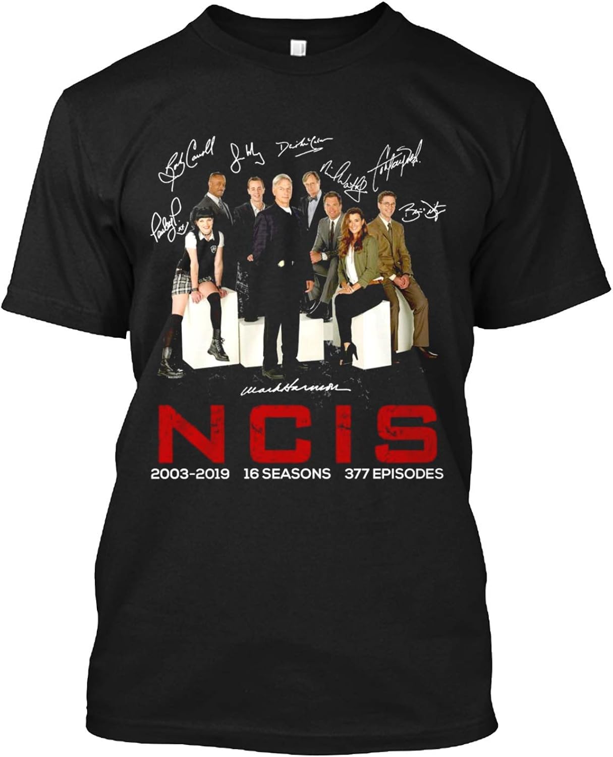 Cast Signed #NCIS Movie Film 2003-2019 18 Seasons 377 Episodes T Shirt ...