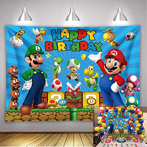 Buy WTY Super Mario Backdrop Adventure Game Mushroom Gold Coins ...