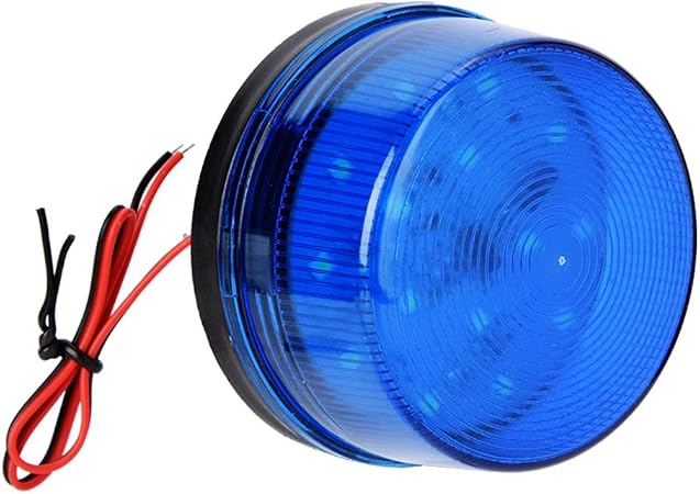 12V Azul señal de alarma, Alarma de luz estroboscópica de LED azul luz ...