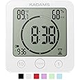 KADAMS Digital Bathroom Shower Kitchen Clock Timer with Alarm ...