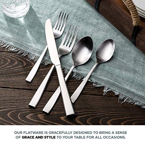 Godinger Silverware Set, Flatware Sets, Mirrored Stainless Steel ...