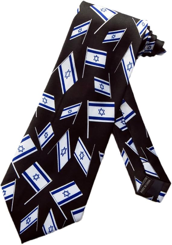 Danggi Man Mens Israel Israeli Flag Necktie Ð Blue Ð One Size Neck Tie ...