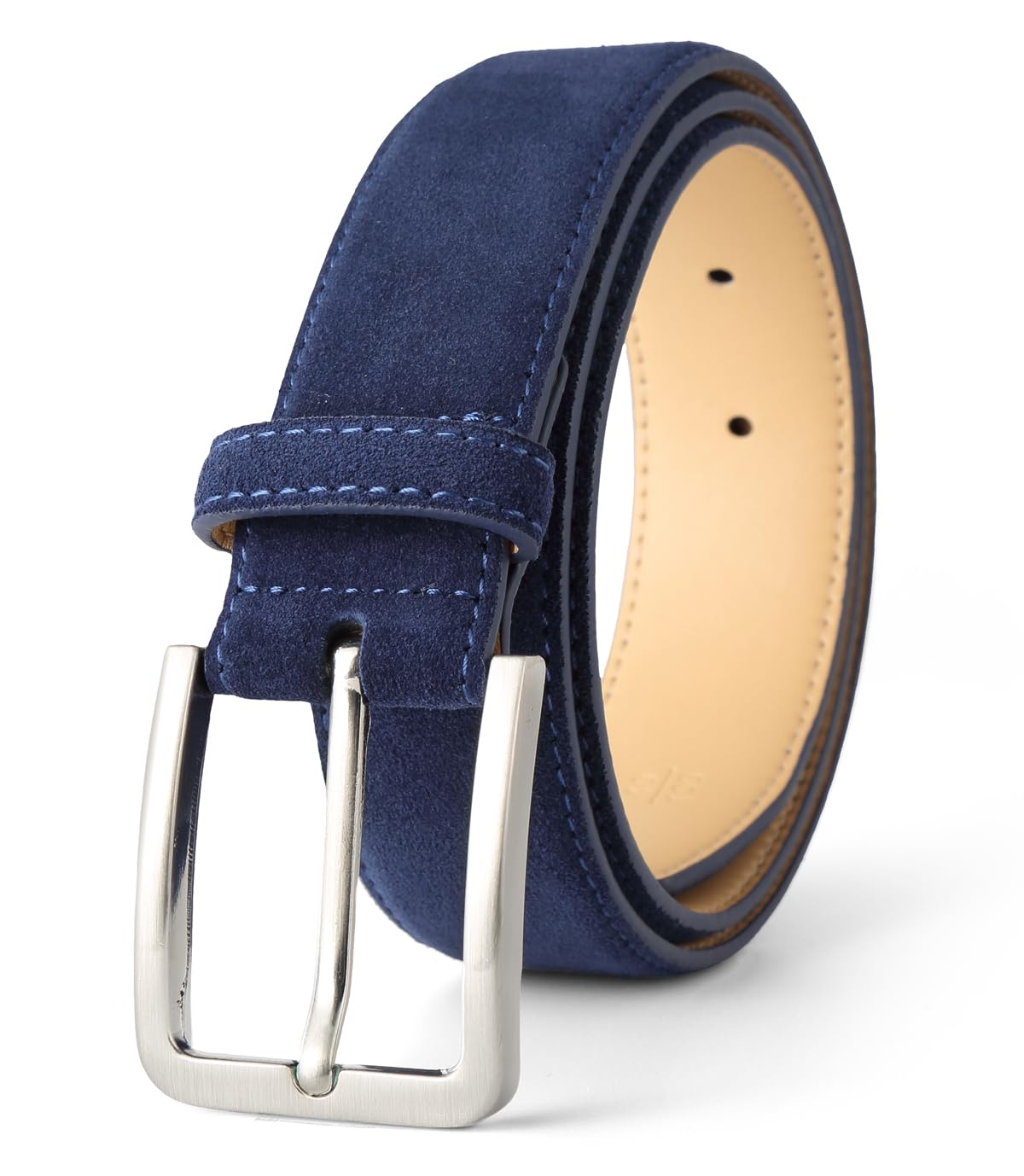 LEAODES LD Men's Belt Casual Genuine Leather Suede Belts for Men 1 3/8 ...