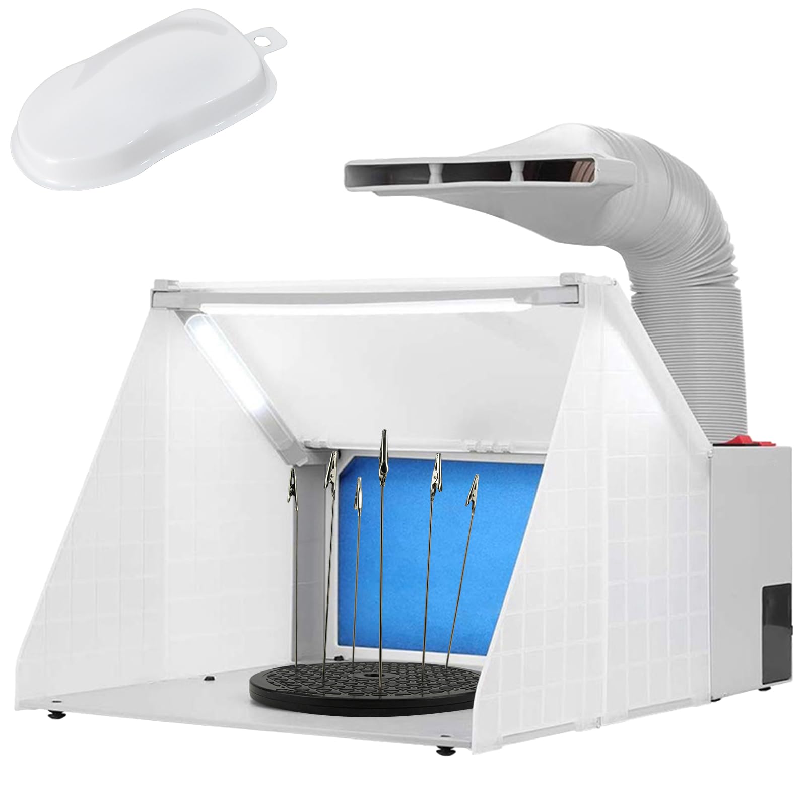 Mua Portable Spray Booth Hose Kit with 3 LED Light Tubes, Turn Table ...