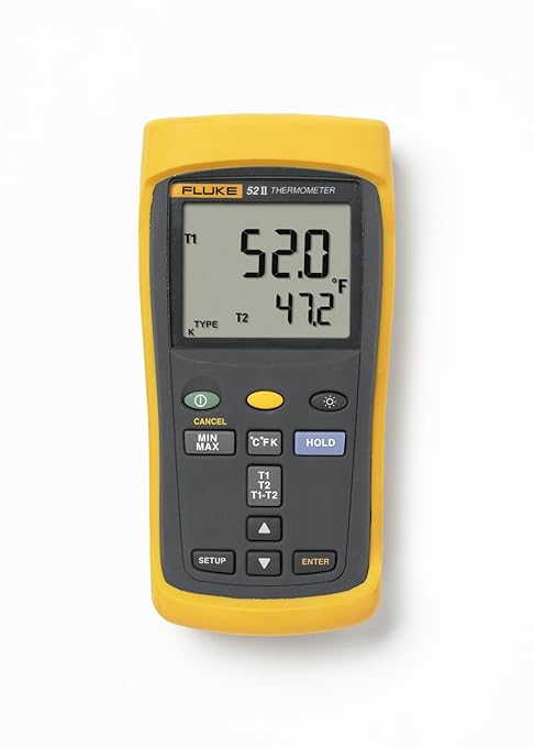 Fluke 52-2 60Hz Dual Input Digital Thermometer: Amazon.in: Industrial ...