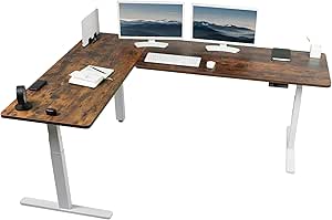 Amazon.com: VIVO Electric Height Adjustable 83 x 60 inch Corner Stand ...