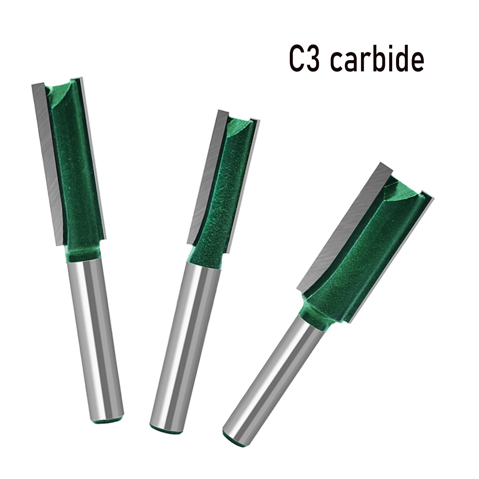 Mua Plus Double Flute Straight Router Bit Set, 1/4 Inch Shank. Cutting ...