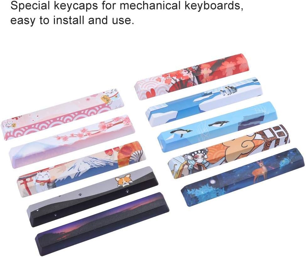 10 Pcs Space Keys, Spacer Key Caps for Mechanical Computer Keyboards ...