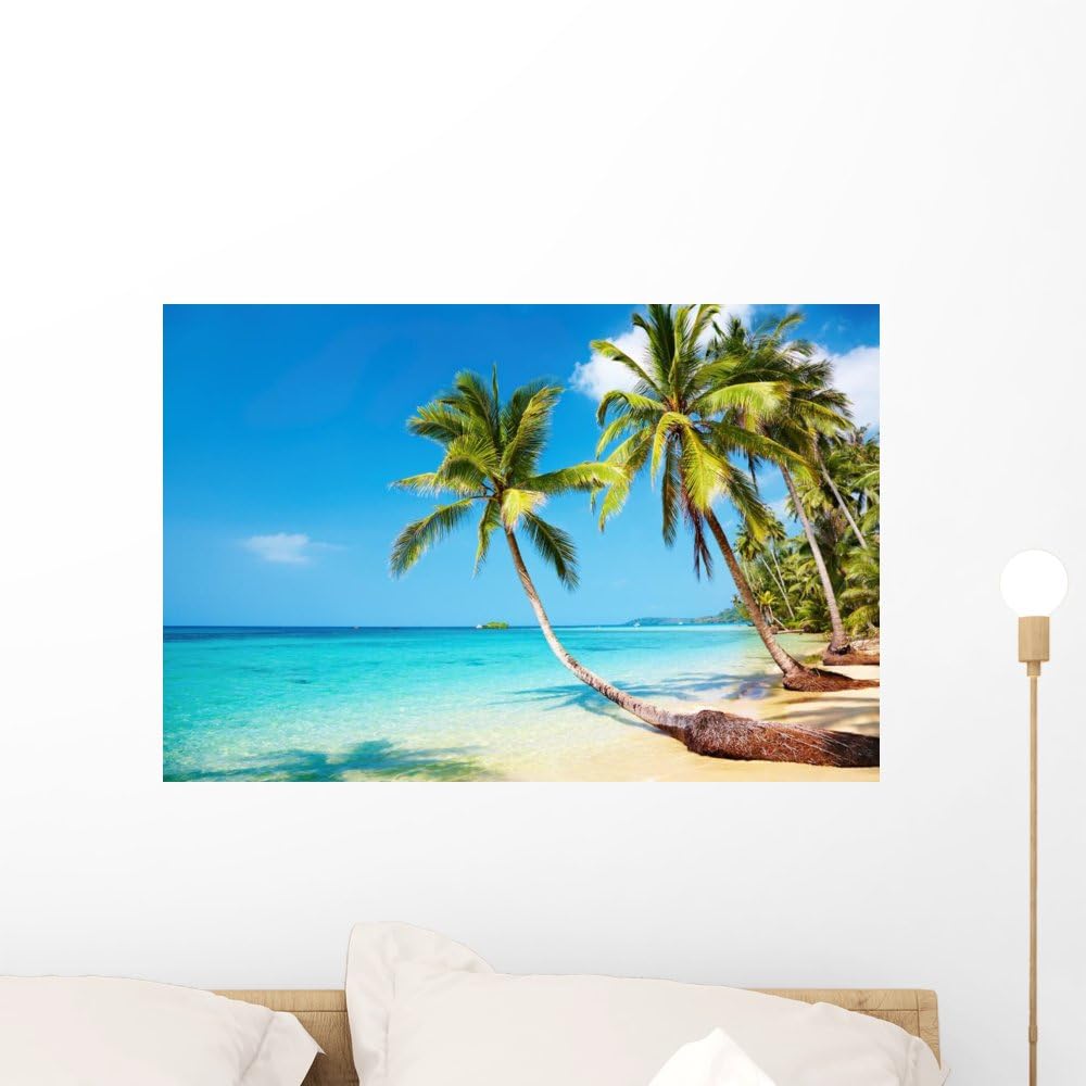 Amazon.com: Wallmonkeys WM279537 Tropical Beach Peel and Stick Wall ...