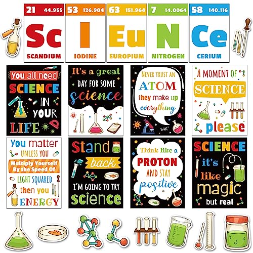 28 PCS Science Bulletin Board Set Science Classroom Posters Decorations ...