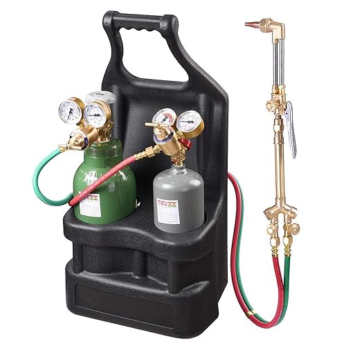 Portable DOT Welding Oxygen/Acetylene Torch Kit with Regulators, Tanks ...