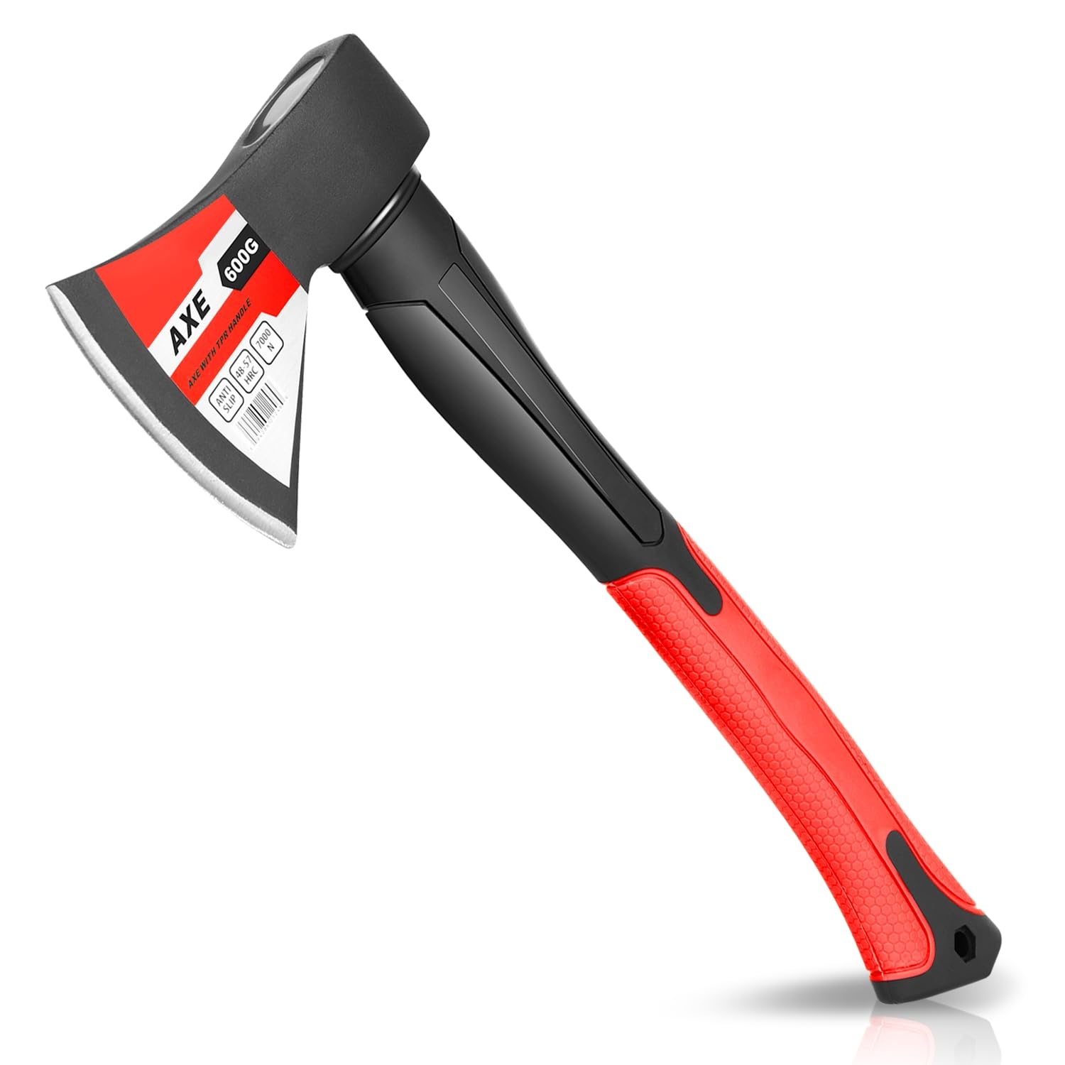 Auto Dynasty 15" Wood Axe, Red Wood Chopping Axe with Anti-Slip and ...