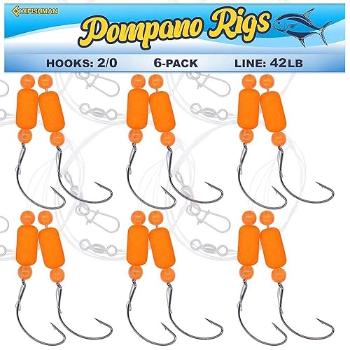 Pompano-Rigs-for-Surf-Fishing-Saltwater-Gear with Double Circle & Wide ...