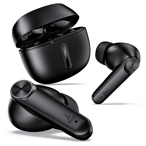 boAt Airdopes Max TWS Earbuds with 100 HRS Playtime, Quad Mics with ENx ...