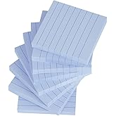Amazon.com : Vanpad Lined Sticky Notes 4x4 Inches, Light Blue Ruled ...