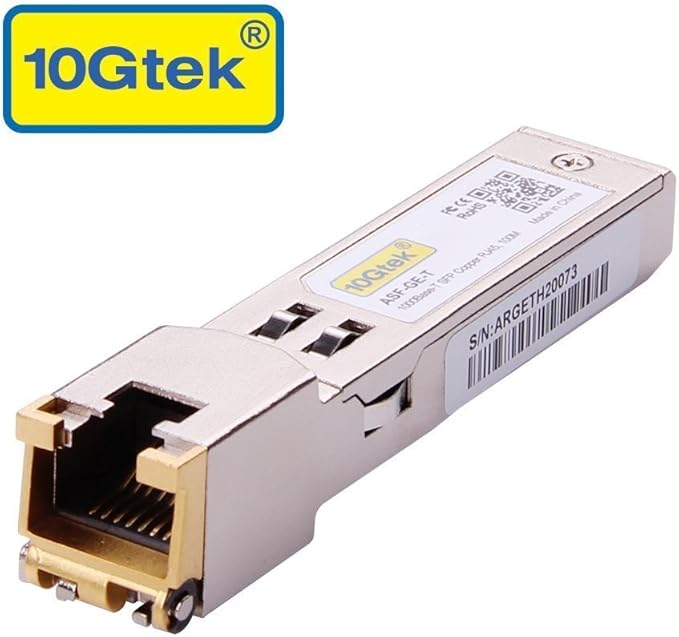 10Gtek Cisco Compatible GLC-T/SFP-GE-T Gigabit RJ45 Copper SFP ...