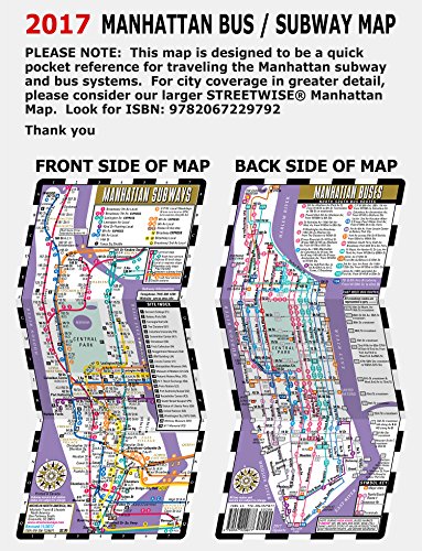 Streetwise Manhattan Bus Subway Map - Laminated Subway & Bus - Want It All
