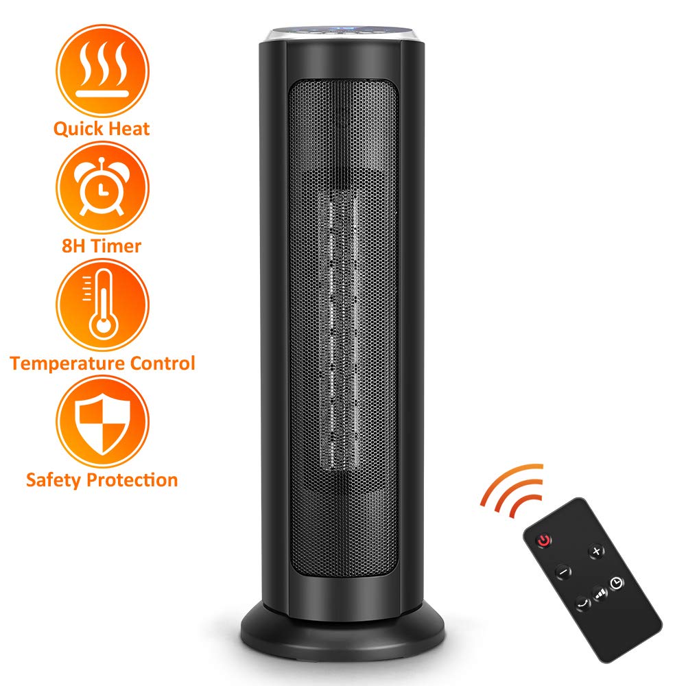 Home Ceramic Space Heater ASTERION 1500W Portable Oscillating Space ...