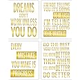 Amazon.com: Inspirational Phrases Gold Foil Print , Motivational Quote ...
