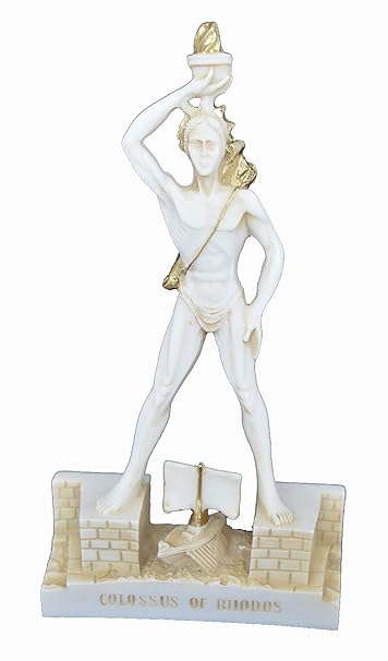 Amazon.com: Colossus of Rhodes Sculpture God of Sun Helios Small Statue ...