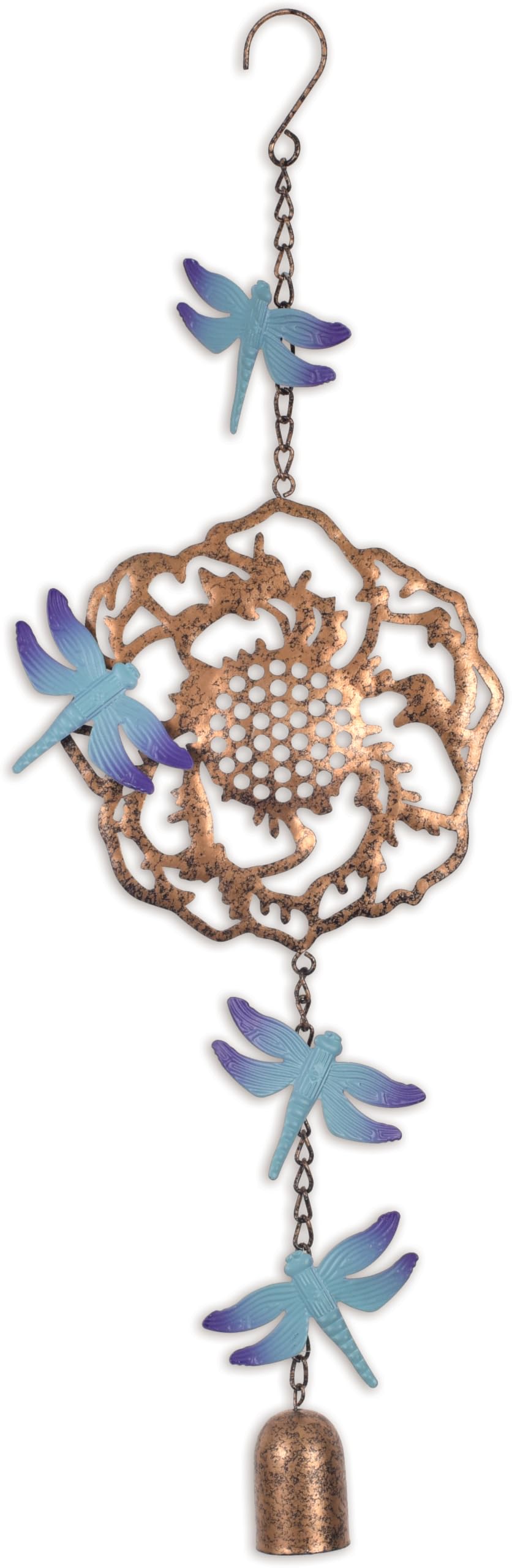 Sunset Vista Designs Windchimes - Dragonfly Rose Hanging Garden Bell ...