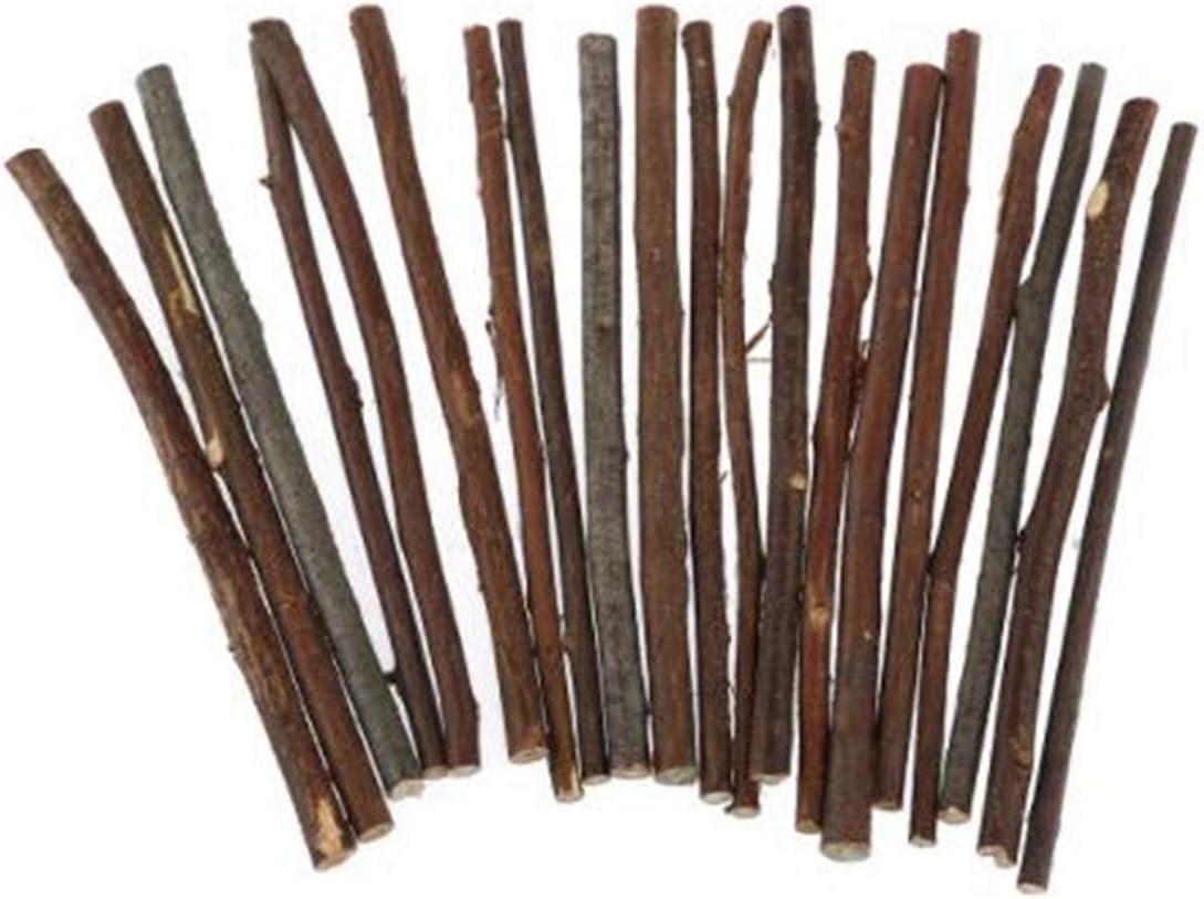 Kissherely 20Pcs Wooden Log Sticks DIY Crafts Photo Props Home Garden ...