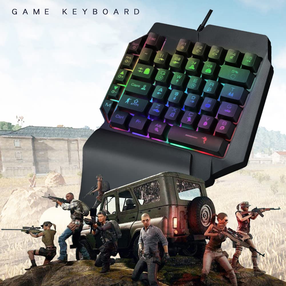 Mua Archuu Wireless One-Handed Mechanical Keyboard,35 Keys RGB Gaming ...