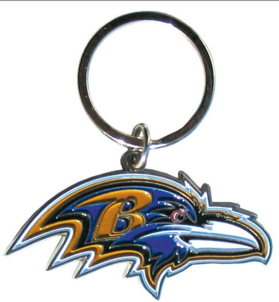 Siskiyou Sports NFL Baltimore Ravens Chrome Key Chain, Key Chains ...