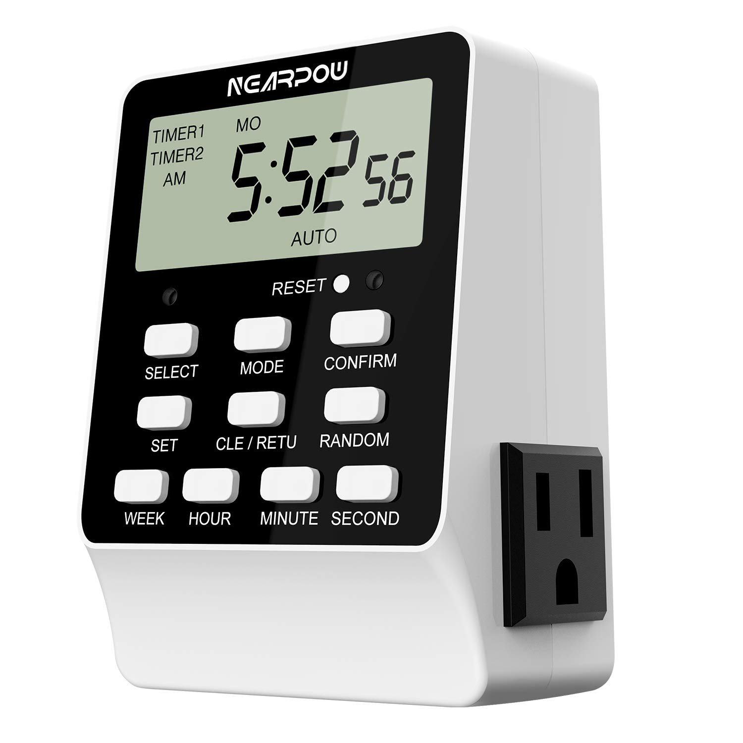 Mua Outlet Timer, NEARPOW Dual Digital Light Timer with 2 Independently ...