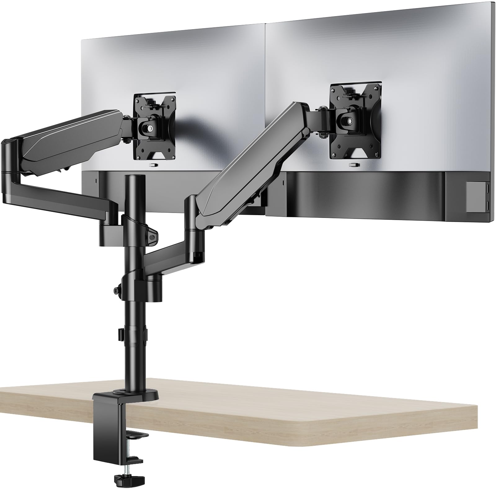 WALI Dual Monitor Stand, 13-32 Inch Adjustable Spring Monitor Mount for ...