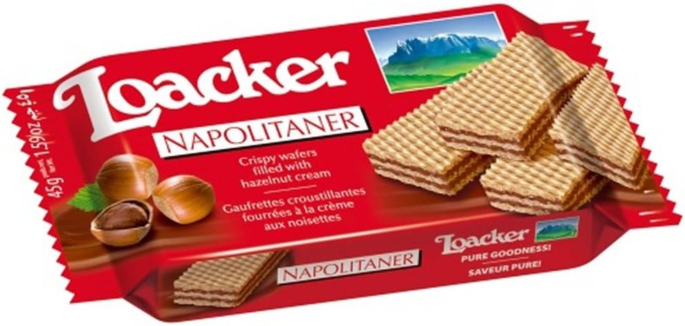 Loacker Napolitaner Wafers 45 g (Pack of 25): Amazon.co.uk: Grocery