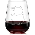 Amazon.com | Alterf Hand-Blown Crystal Stemless Glasses with ...
