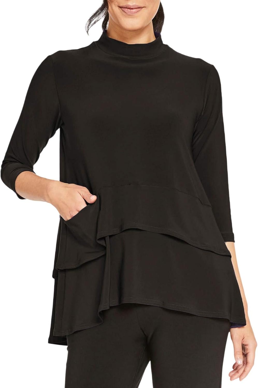 Amazon.com: Sympli Womens Waterfall Top 22176-2 Size 8 Color Black ...