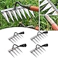 Amazon.com : Iron Rake for Gardening and Weeding,Heavy Duty Iron ...