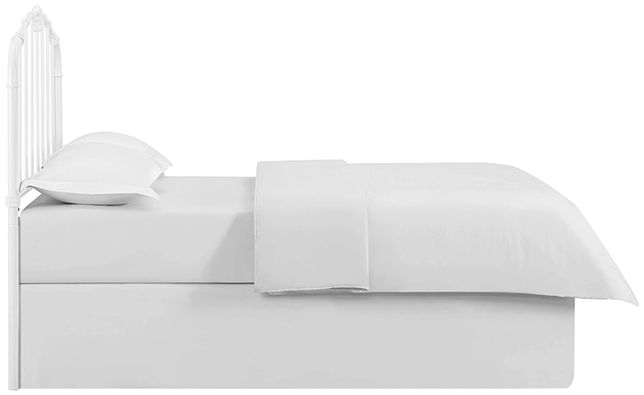 Crosley Furniture Hazel Curved Metal Headboard, Full/Queen, White