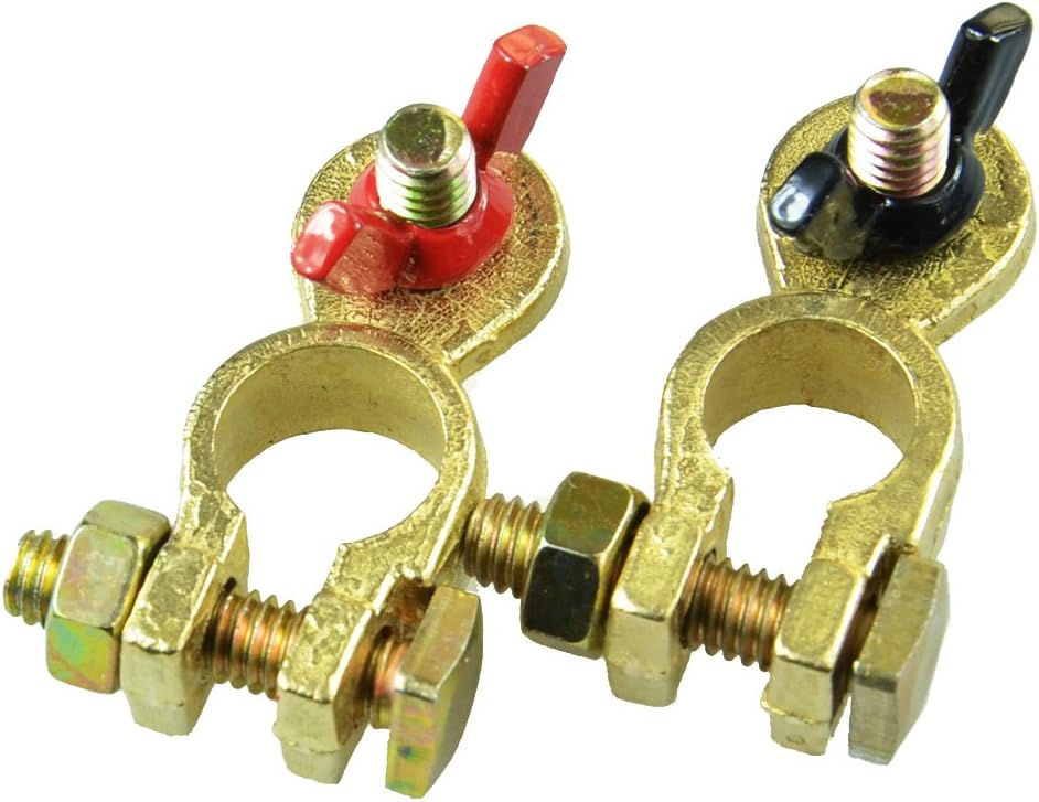 EDECOA Battery Terminals Connectors with Wing Nut 12 / 24V Battery ...