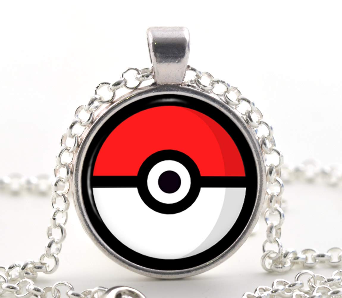 Pokemon Pokeball Necklace - Anime Jewelry: Amazon.co.uk: Handmade