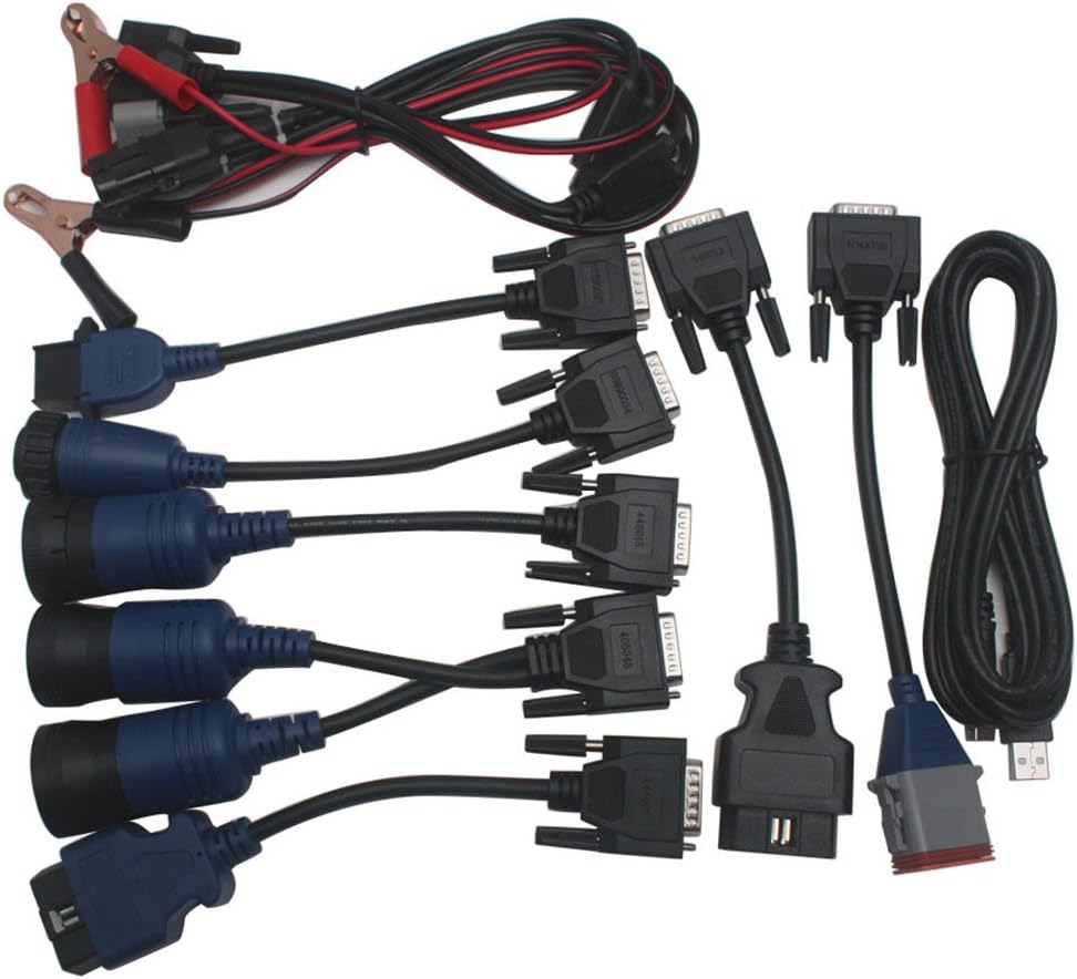 Xtruck 9pcs Full Set Cables for Nexiq USB Link 125032 Diesel Truck ...