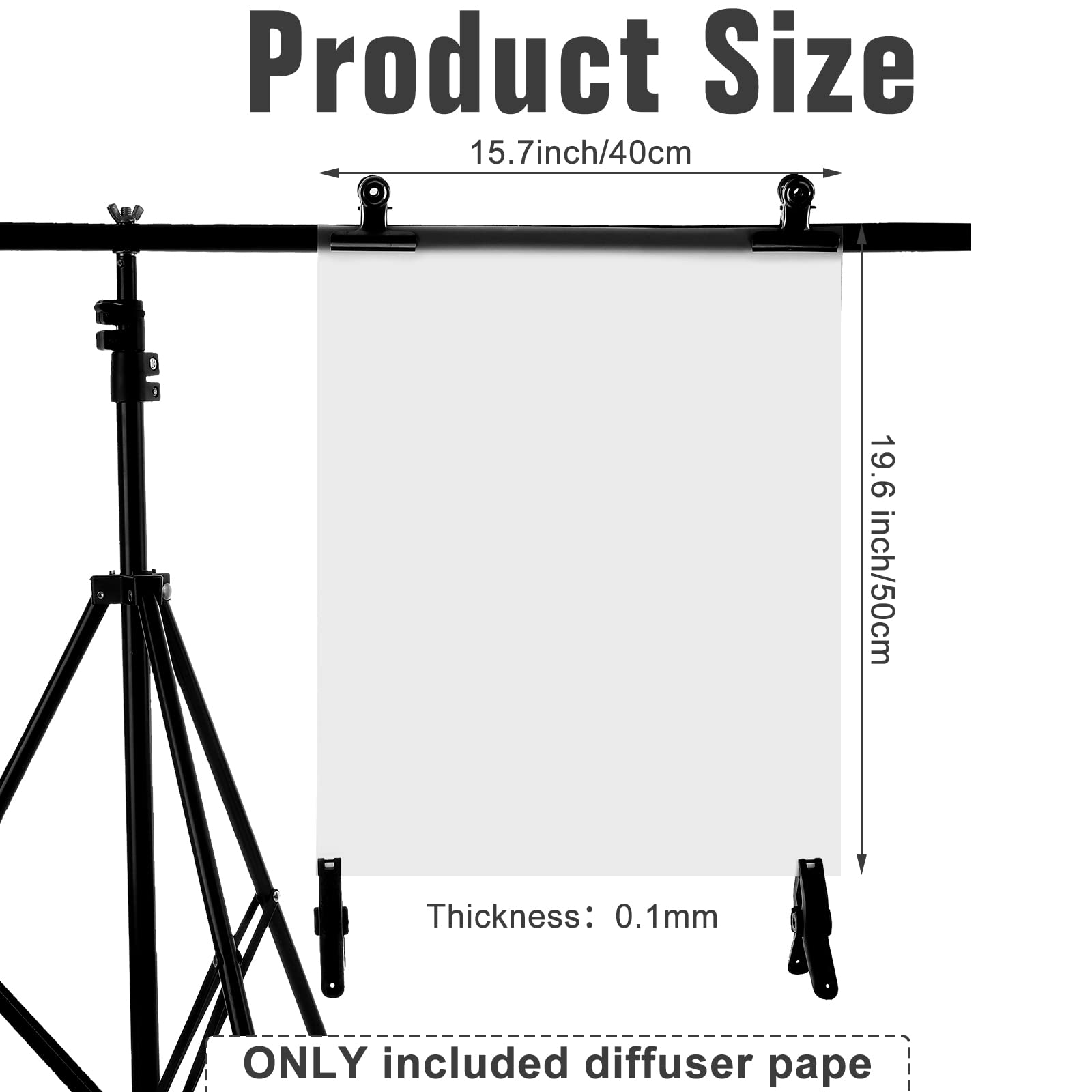 Mua 10 Pack 15.7 x 19.6 Inches Diffusion Film Filter Sheet, Lighting ...