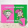 Amazon.com : Cosmo or Wanda Gender Reveal Decorations 7x5FT Vinyl Cosmo ...