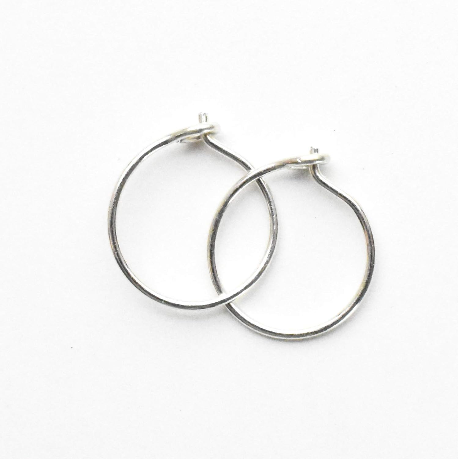 Amazon.com: Mini Sterling Silver Hoops 8mm 24 Gauge Extra Thin and Tiny ...